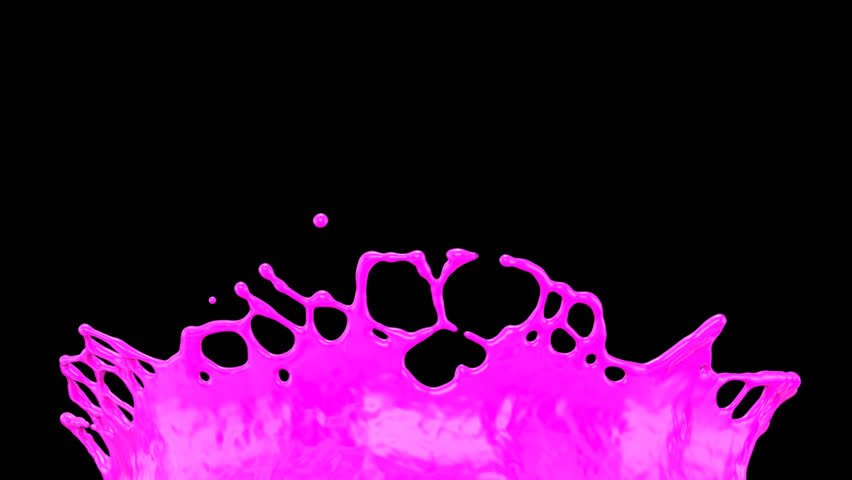 Pink Color Splash In Super Slow Motion, Isolated On White (FULL HD ...