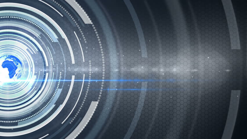 Blue Tech Gear Abstract Background. Seamless Loop Design. Video ...