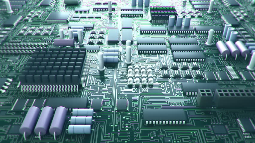 Abstract Circuit Board. High Technology 3d Animation. Stock Footage ...