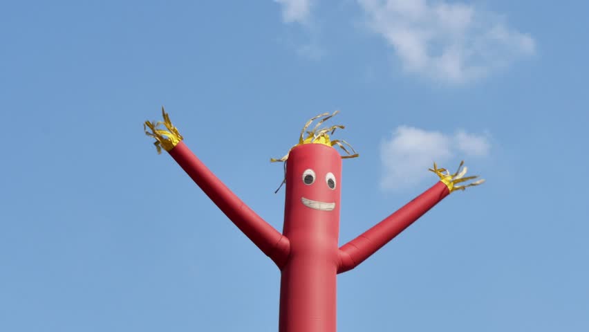 A Looping Green Screen Shot Of A Purple Wacky Waving Inflatable Arm ...