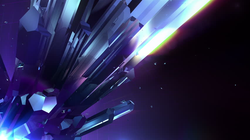 Loopable Crystal Background. Abstract Loopable Background. Rotate ...