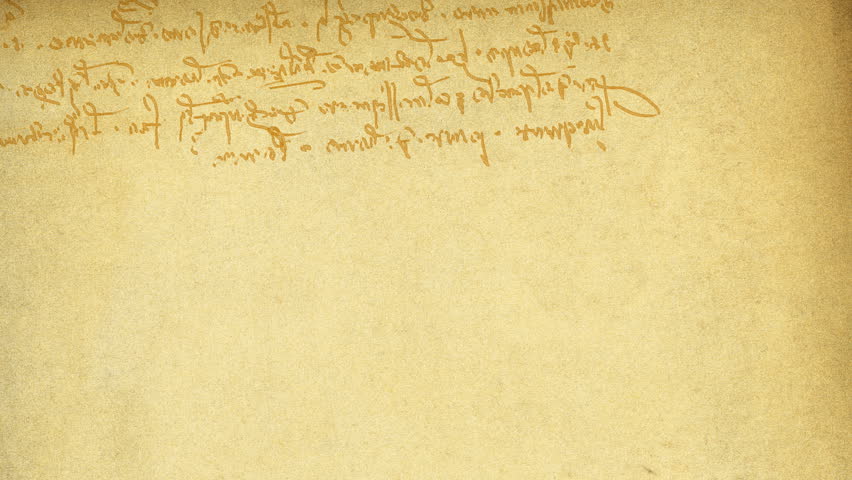 Stock video of specific handwriting of leonardo da vinci | 704080 ...