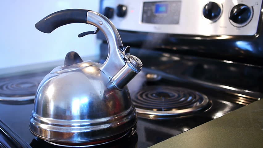 Boiling Kettle Lets Out Steam Stock Footage Video (100% Royalty-free ...
