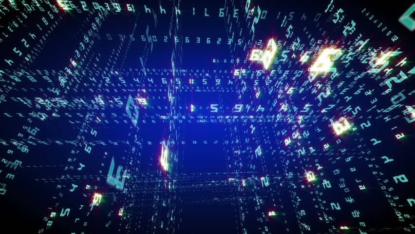 Binary Sun Explode. Abstract Backdrop Background. Digital Data Stream Matrix Effect. Zero Ones ...