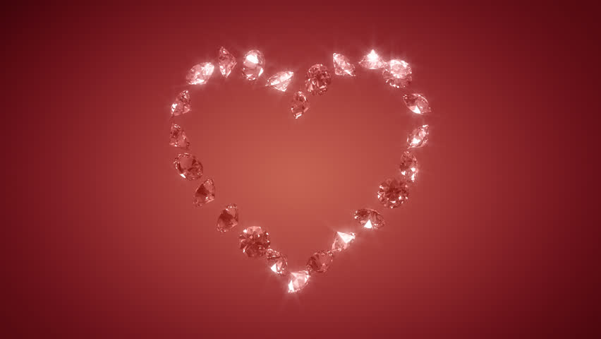 Diamond Heart Background - LOOPED Cg Animation Stock Footage Video ...