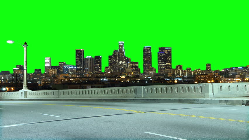 Downtown Los Angeles Green Screen Stock Footage Video (100% Royalty ...