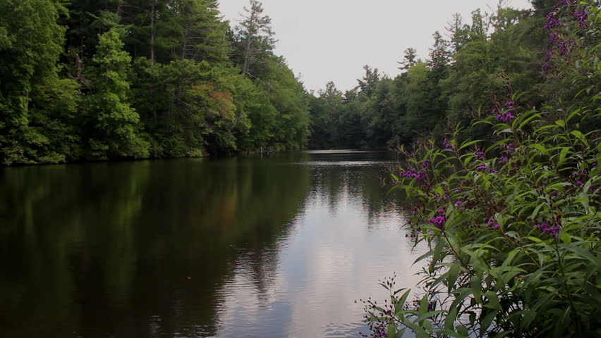 A Peaceful Mountain Lake with Stock Footage Video (100% Royalty-free ...