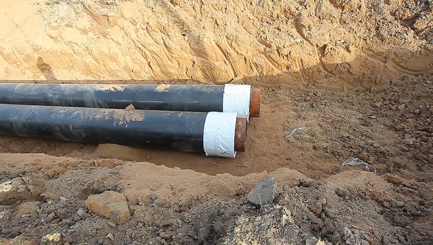 Stock video of metal plumbing pipes in insulation in | 7204150 ...