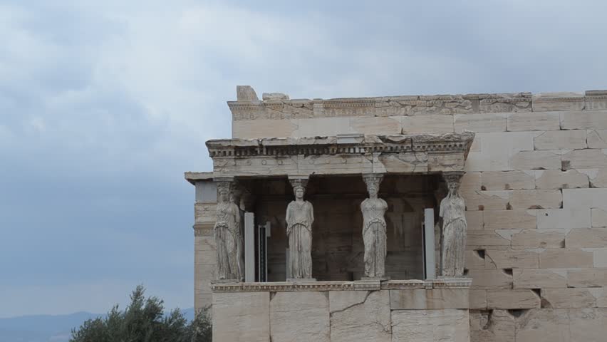 Stone art on the roof of the Parthenon image - Free stock photo ...