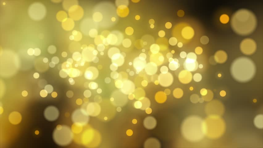 Moving Gloss Particles On Gold Background Loop. Slow Motion. Soft ...