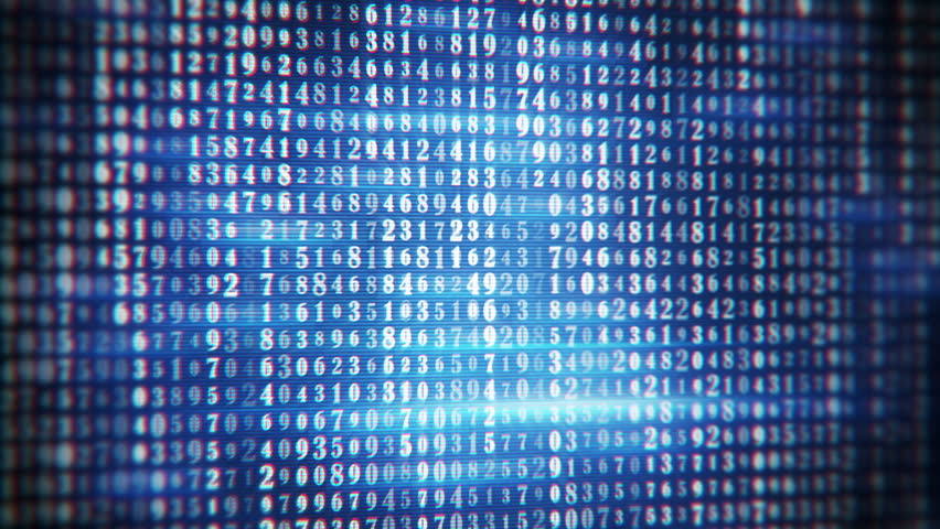 Blue Numbers On Monitor . วิดีโอสต็อก (ปลอดค่าลิขสิทธิ์ 100%) 7370320 ...