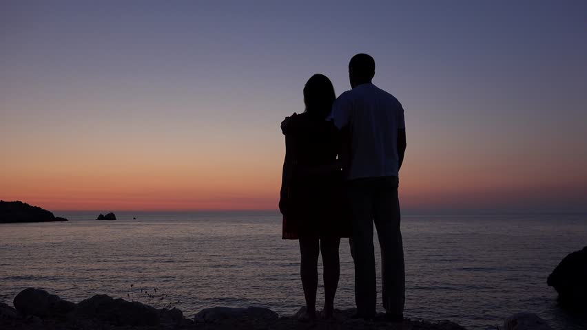 Stock video of couple of lover standing embrace on | 7429450 | Shutterstock