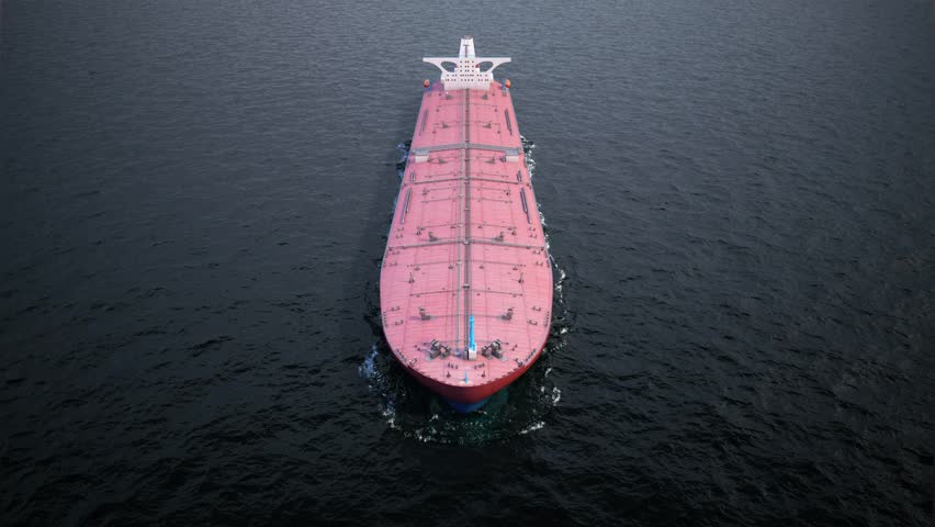 Oil Tanker in the Ocean Stock Footage Video (100% Royalty-free) 7650820 ...