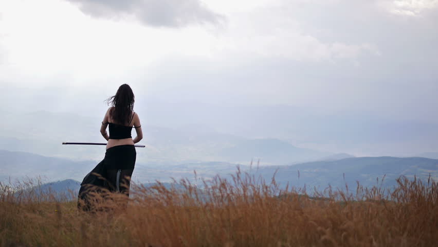 Warrior Woman On the Battle Stock Footage Video (100% Royalty-free ...