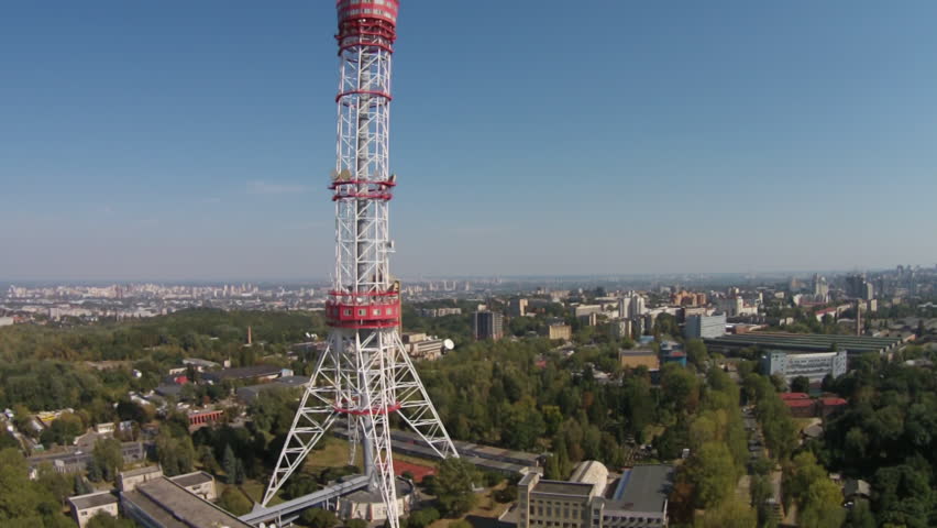 TV Transmitter Tower In Kiev, Ukraine Stock Footage Video 4323875 ...