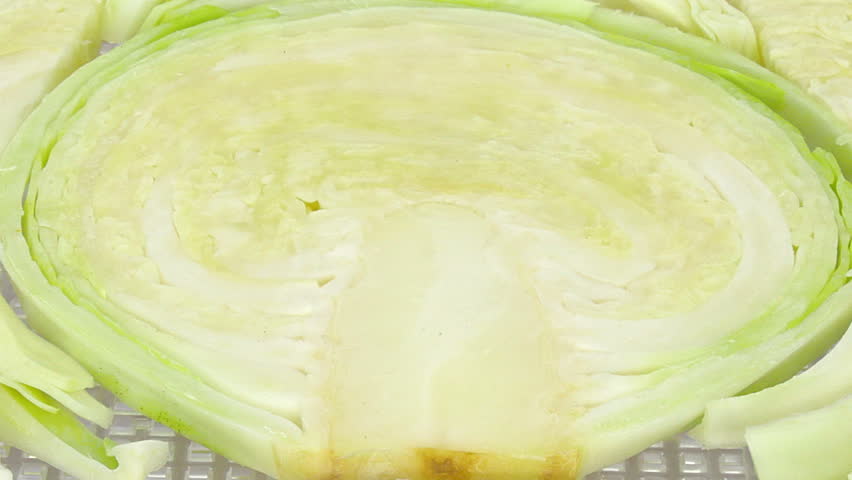 Time-lapse of Drying (dehydrating) Cabbage Stock Footage Video (100% ...