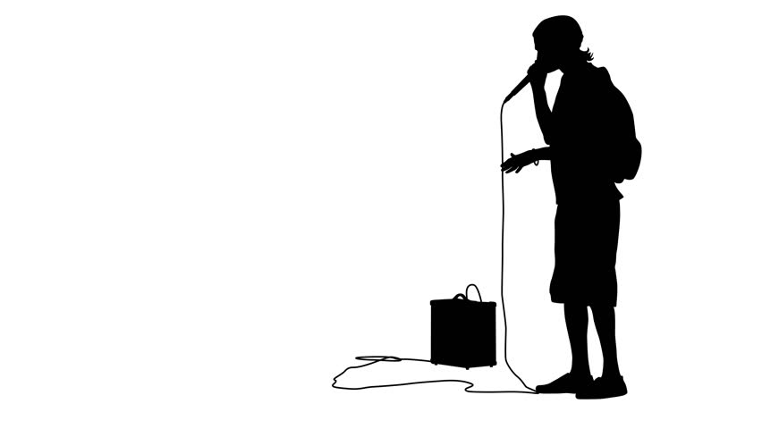 Stock Video Clip of Silhouette of the guy beatbox with a | Shutterstock