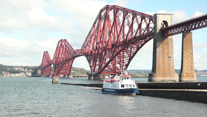 Big Red Bridge and Boat Stock Footage Video (100% Royalty-free) 8068240 ...