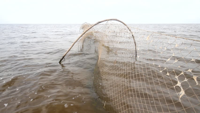 Fishing Net a Fish-trap On Stock Footage Video (100% Royalty-free ...