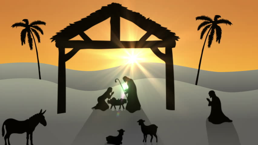 Digital Animation of Nativity Scene Stock Footage Video (100% Royalty ...