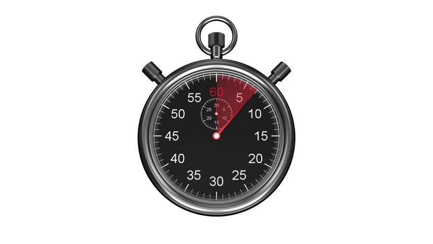 Digital Animation Of Stopwatch Timing On White Background Stock Footage ...