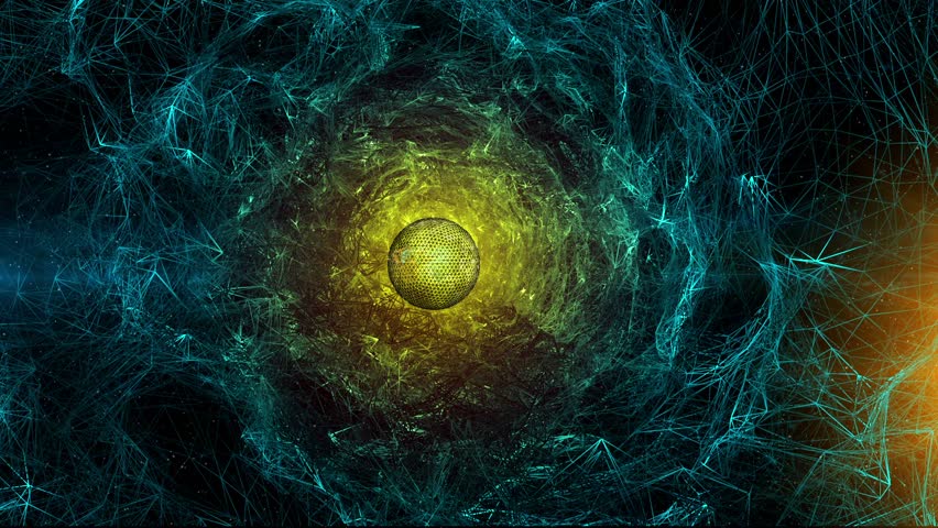 Abstract Space Scene in Dark Stock Footage Video (100% Royalty-free ...