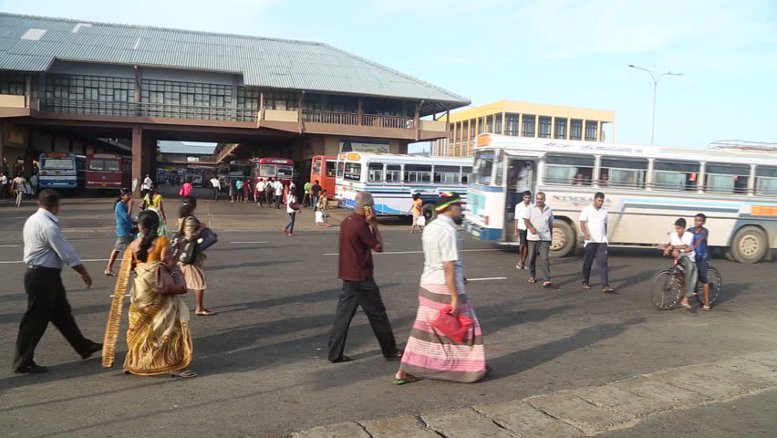 MATARA, SRI LANKA - MARCH 2014: The View Of The Bus Station In Matara ...