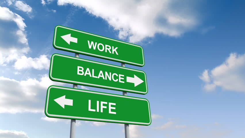 คลิปวิดีโอสต็อกของ Digital animation of Work life balance signs ...