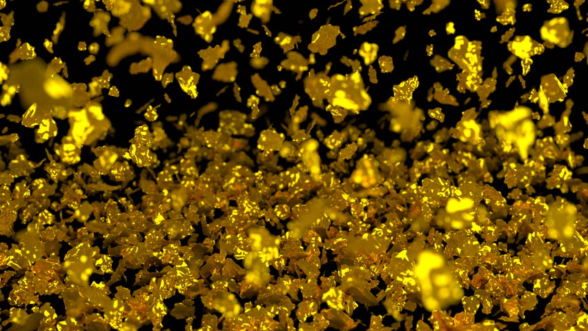 Clipe de Animated falling and stocking realistic gold flakes | Shutterstock