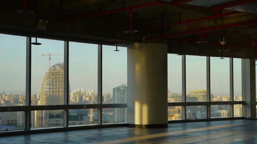 View Modern Architecture From Building Window,escape Layer,sun Pass ...