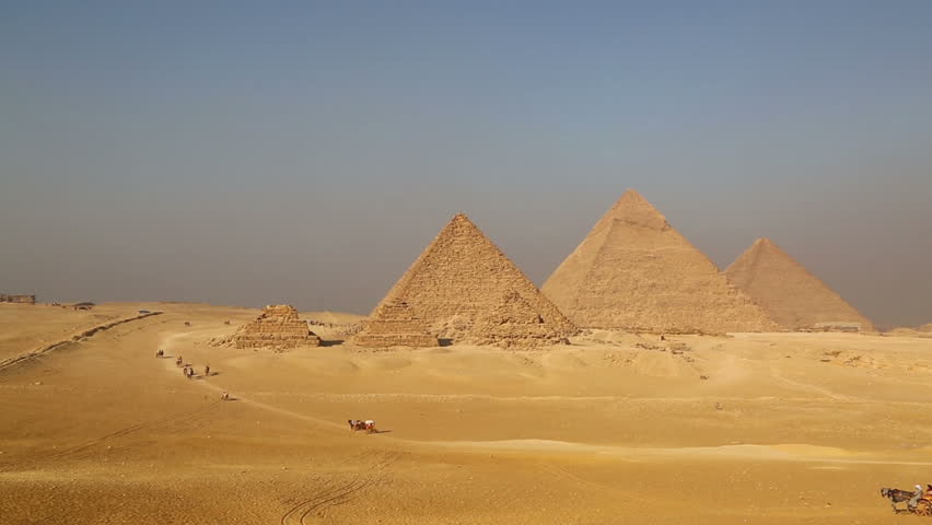 Zoom Out - The Great Pyramids Of Giza - Egypt Stock Footage Video ...