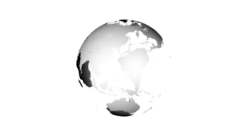 Loopable Rotating Transparent Glass Earth Planet Globe With Alpha Mask ...