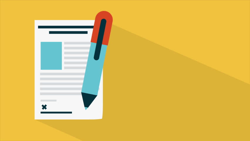 Paper and Pen Video Animation, Stock Footage Video (100% Royalty-free ...