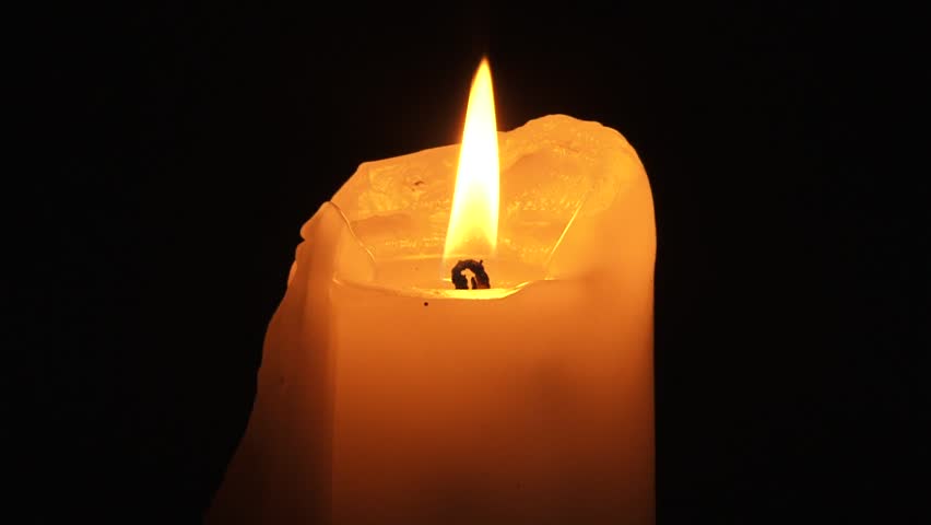 Stock video of candle burning and flickering flame and | 894190 ...