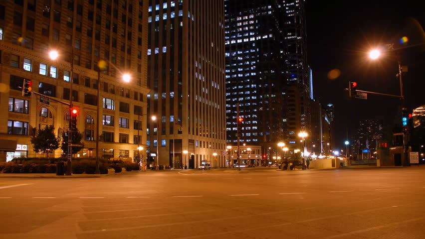Driving Through City Streets At Night Time Lapse Stock Footage Video ...