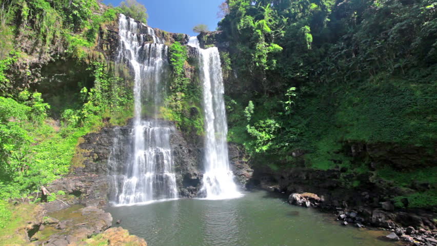 Sept Cascades Tamarin Falls Mauritius Island. Aerial View. 4k UHD ...