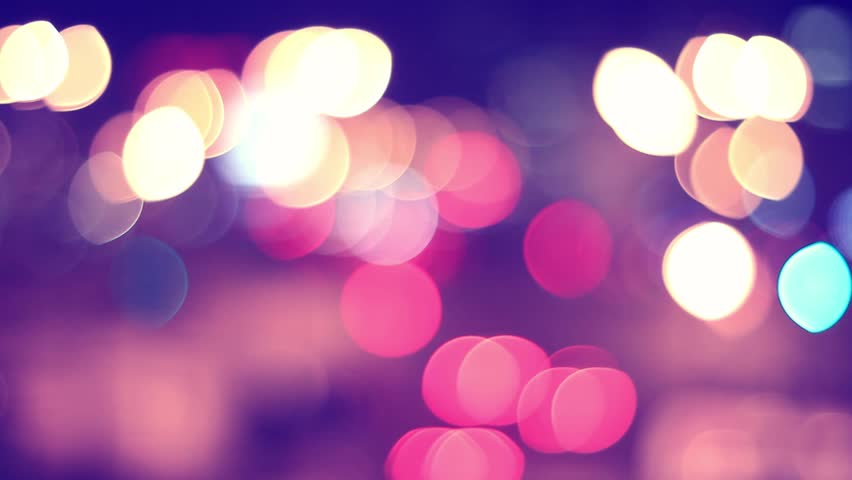 Delicate Pink Yellow Circle Bokeh Lights. Computer Generated Loopable Abstract Motion Background ...