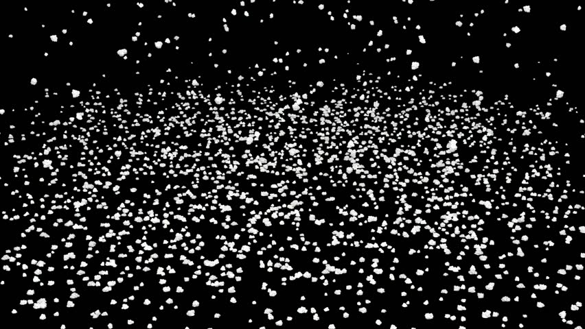 Stock Video Clip of Animated falling hail on black background ...