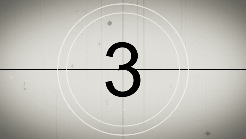 HD Old Fashioned Countdown, No. XII With Film Dust, Scratches, Hairs ...