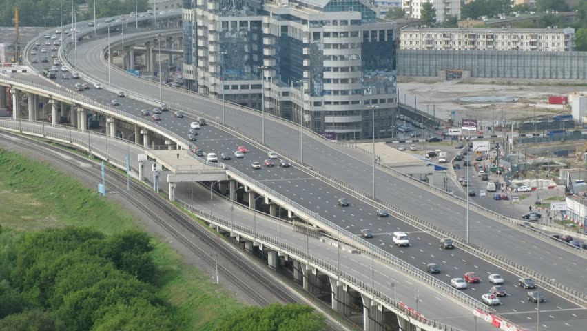 Highway in Moscow, Russia Stock Footage Video (100% Royalty-free ...
