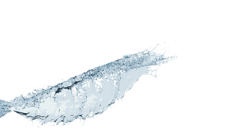 Water Flow (cg Slow Motion Water With Alpha Matte, Full Hd) Stock ...