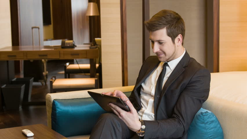 Business Travel, People Traveling, Working In Hotel Room, Manager ...