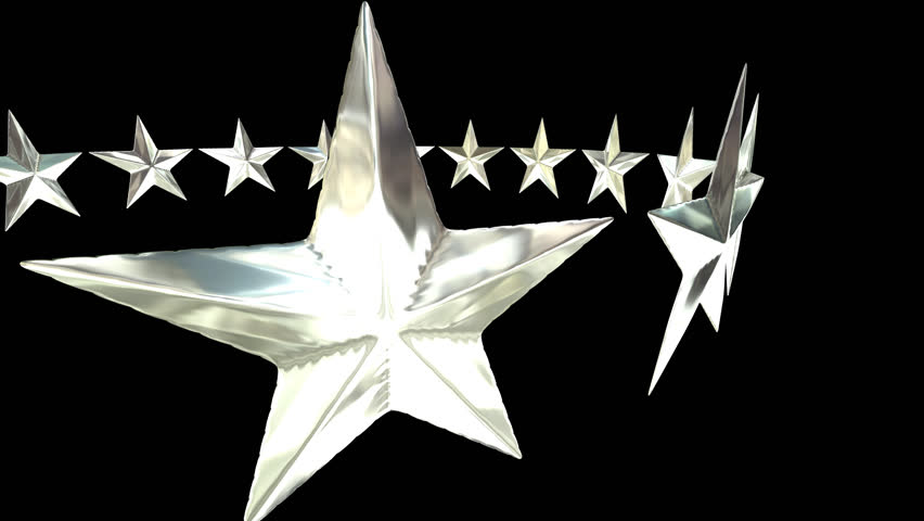 Animated Rotating Circle Of Golden Stars Against Transparent Background ...