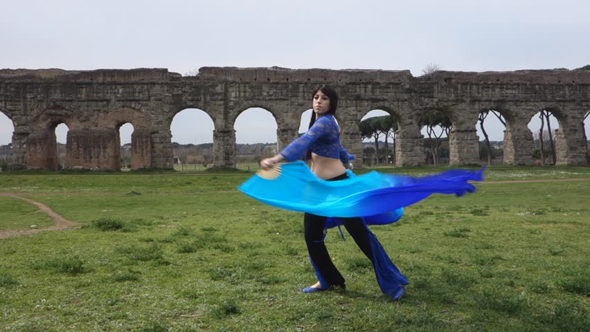 Belly Dancer with Ancient Roman Stock Footage Video (100% Royalty-free ...