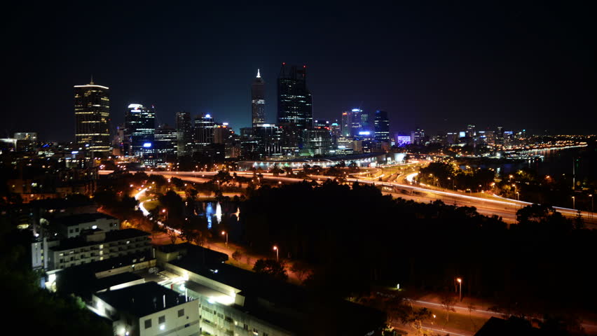 Stock video of timelapse of perth city, australia, as | 9857150 ...
