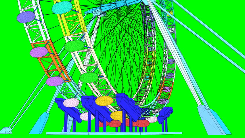 Double Carousel Colorful Animation On Stock Footage Video (100% Royalty ...