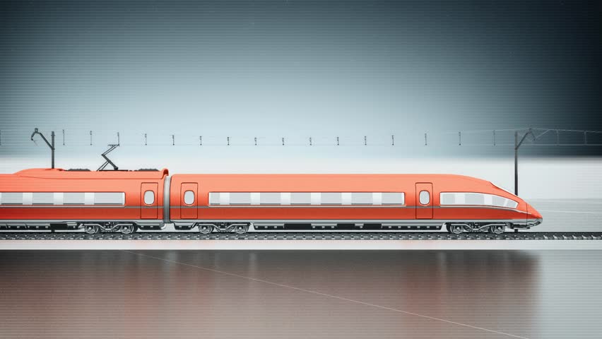 Orange High Speed Train